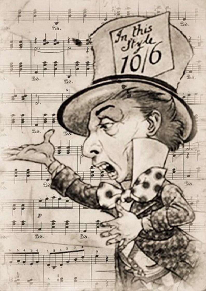 Fridge Magnet Mad Hatter Alice in Wonderland - Etsy