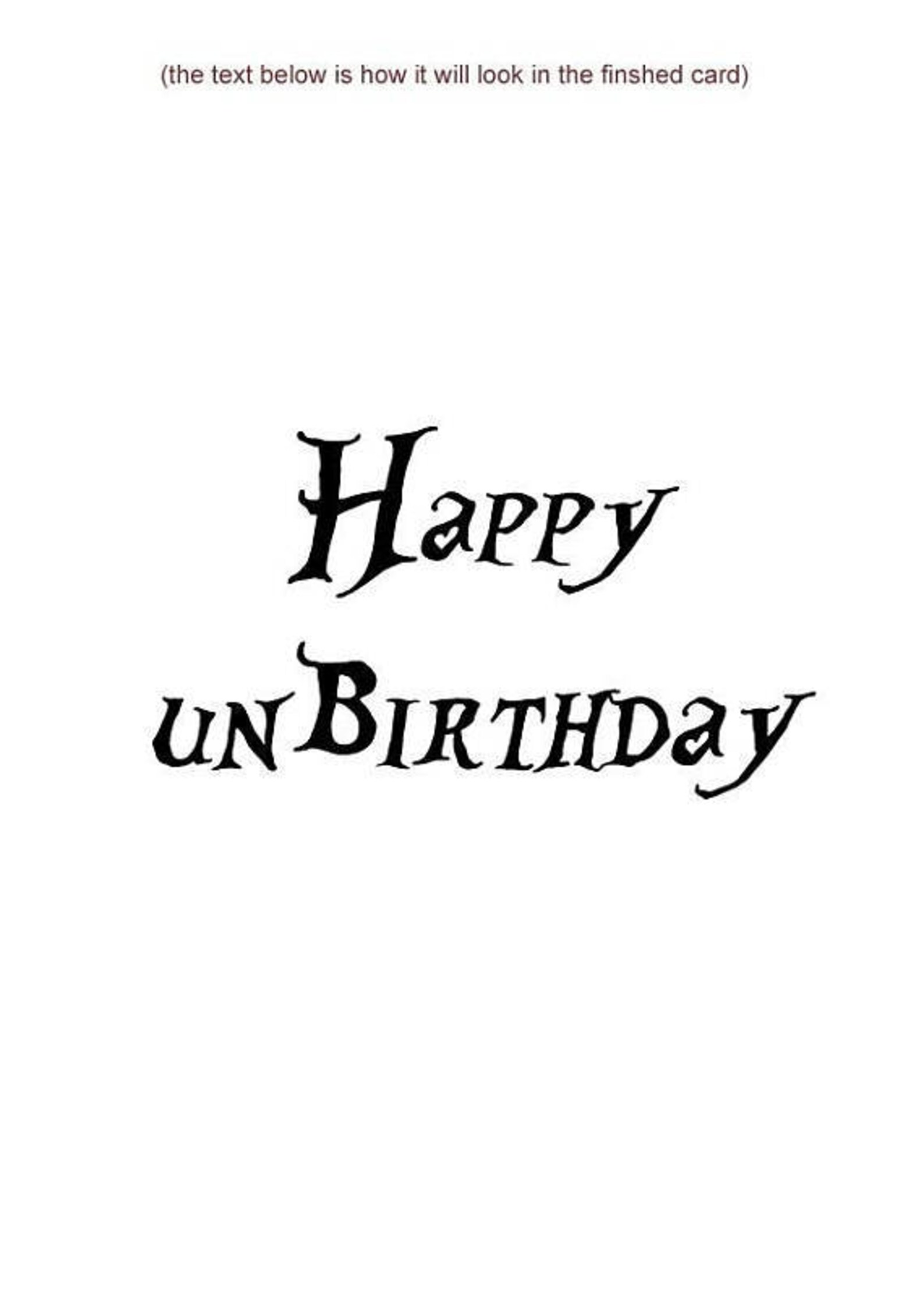 Happy Unbirthday Greeting Card Running Mad Hatter - Etsy