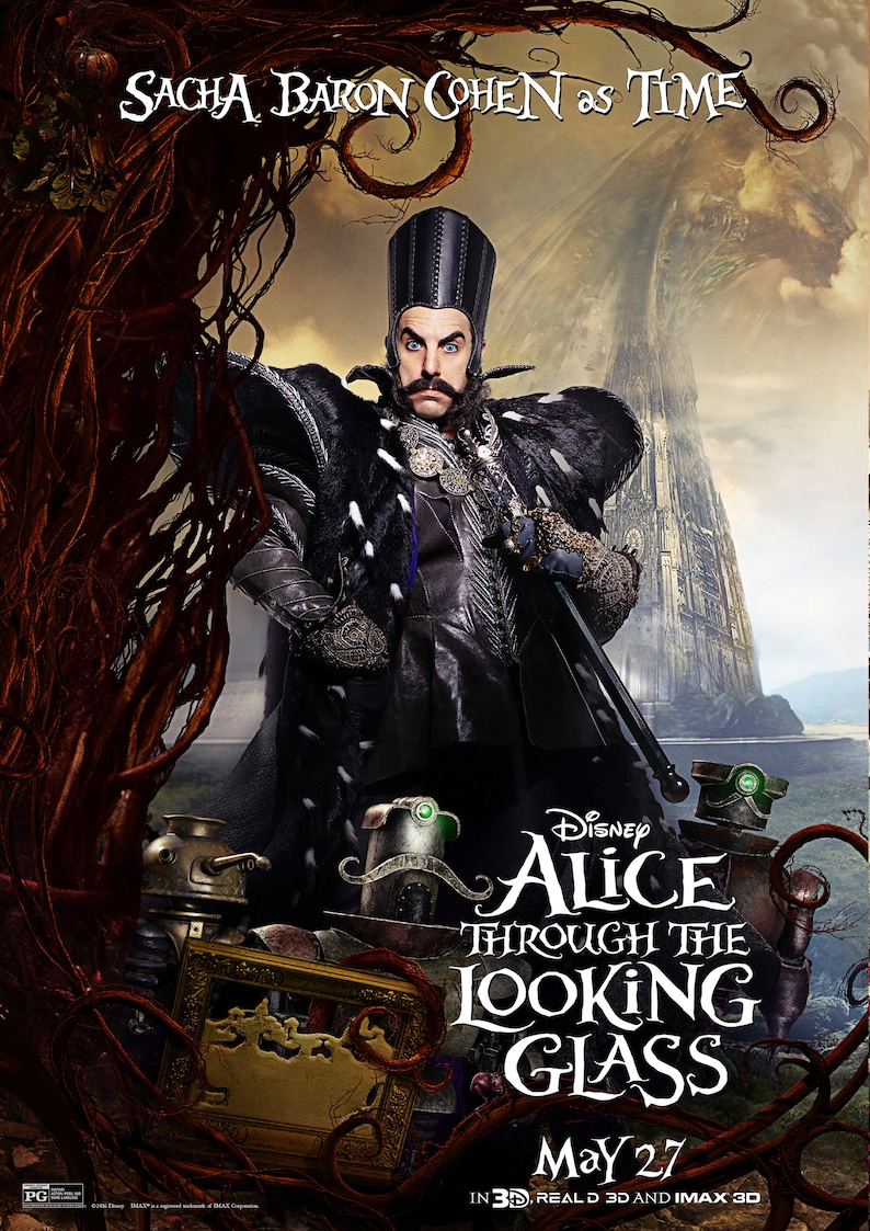 Alice Through the Looking Glass - A4 Film Poster -time Played by Sacha ...