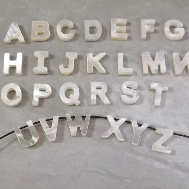 Alphabet Mother Pearl - Etsy UK