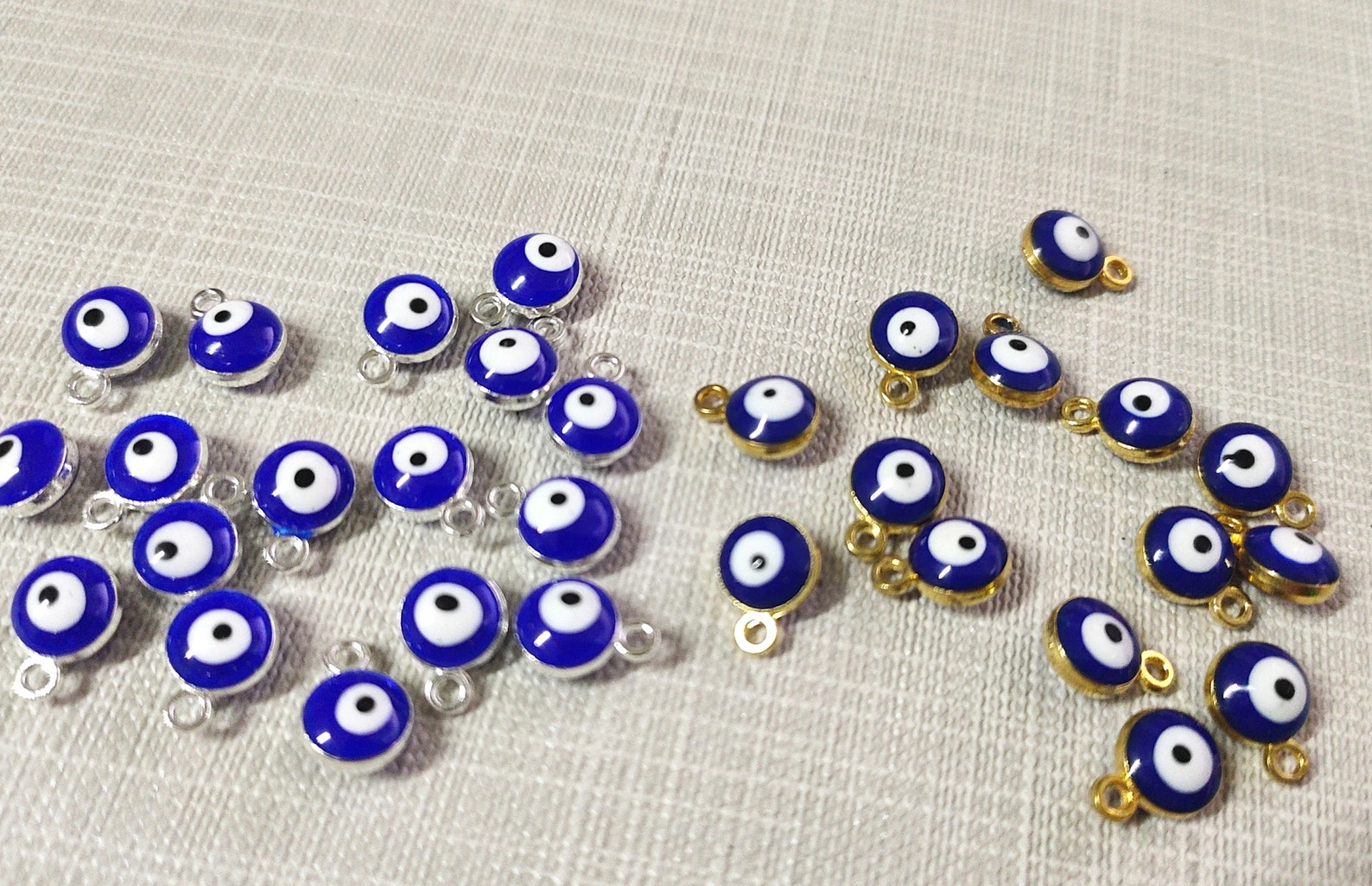 Enamel Evil Eye Charms 7mm Evil Eye Jewelry blue Evil Eye - Etsy