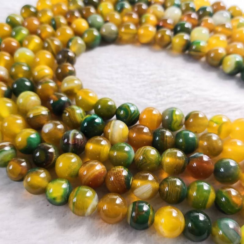Yellow Green Beads - Etsy