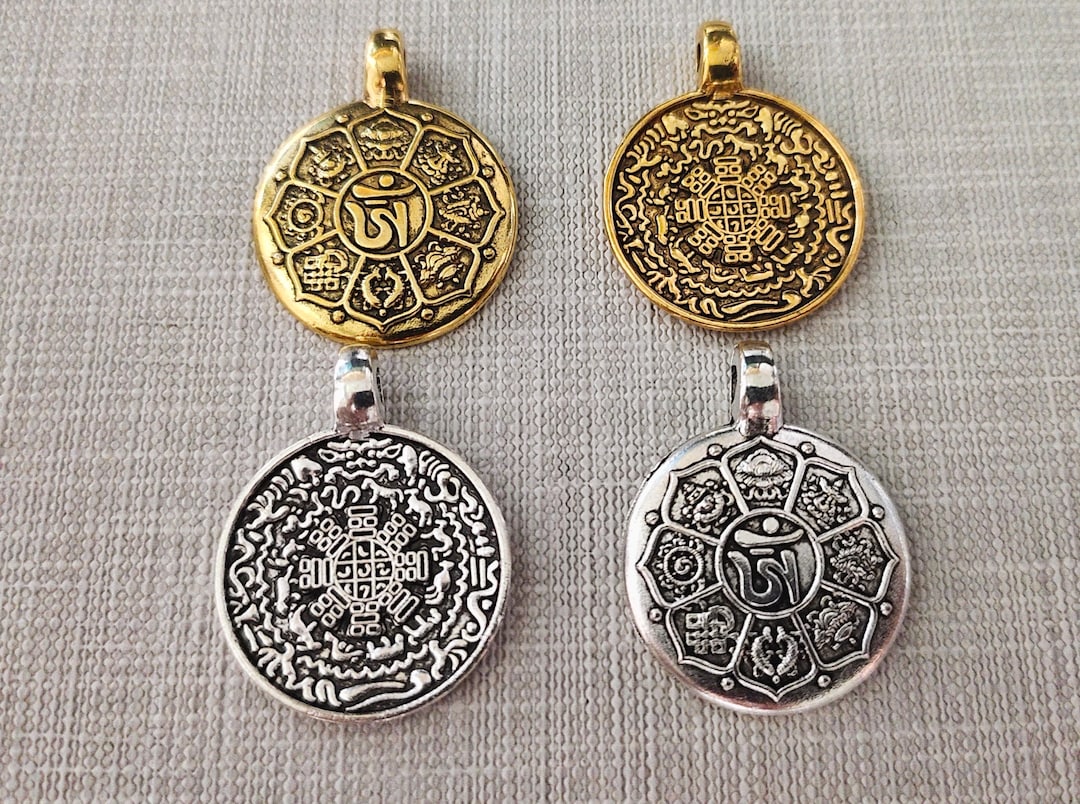 15pcs OM Mani Padme Hum Charm ,22mm Ohm Charms Pendant ,six Words ...