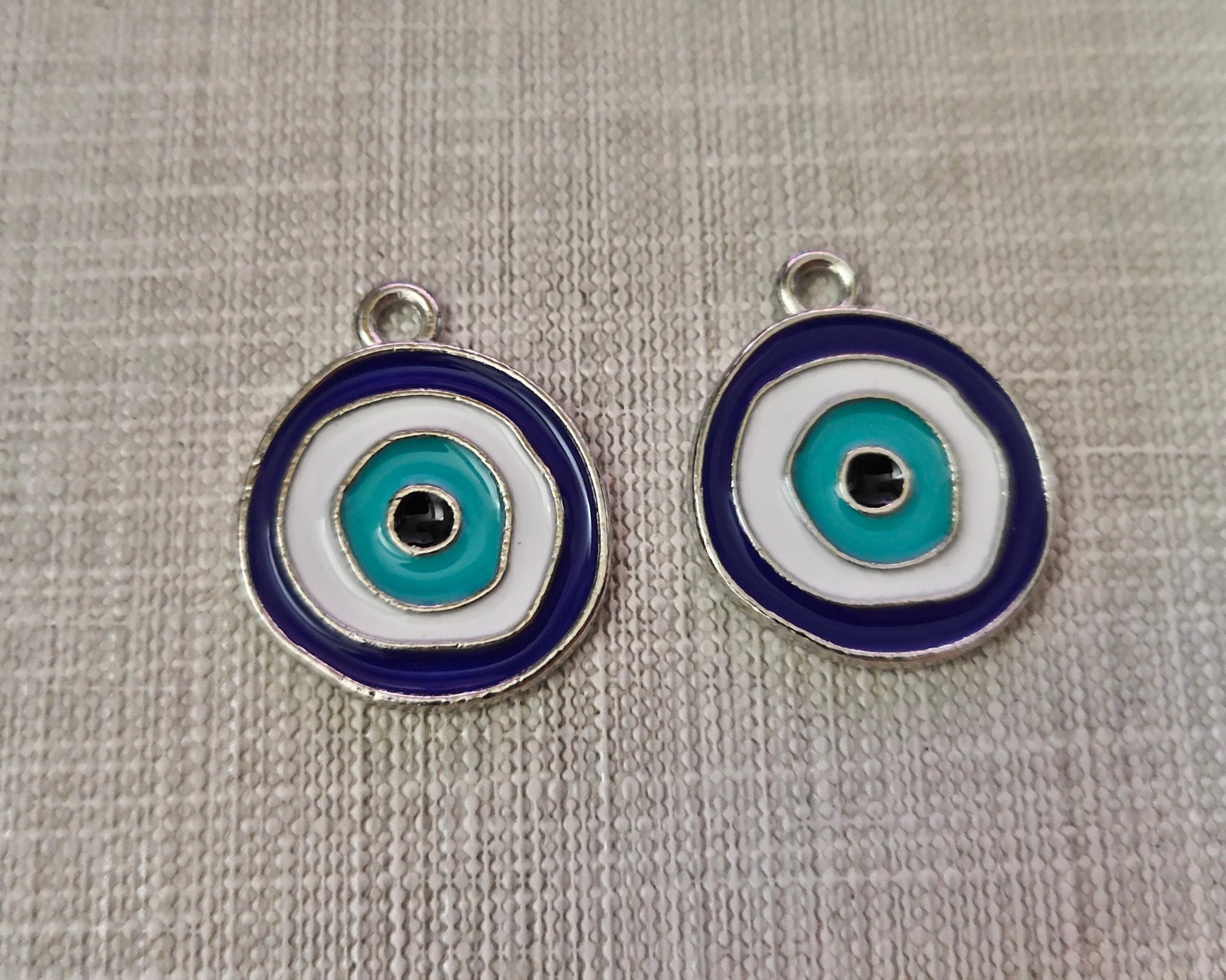 20pcs Enamel Evil Eye Charms 19x23mm Turkish Eye Charms | Etsy