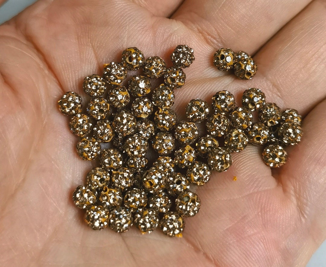 4mm 6mm Light Colorado Crystal Disco Ball Beads ,micro Pave Crystal ...