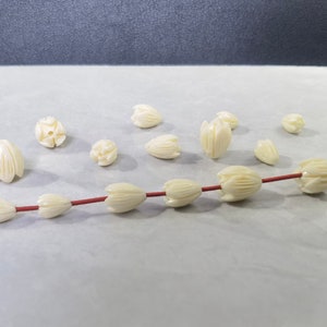 Hawaiian Pikake Beads, Composite Resin Coral Flower Bead ,carved ...