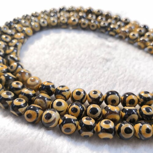 1 Full Strand Tibetan Dzi Beads Tibetan Agate Beads - Etsy