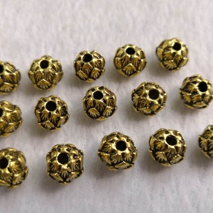 30pcs Antique Gold Lotus Flower Beads ,10x9mm Lotus Seeds Beads ,lotus ...