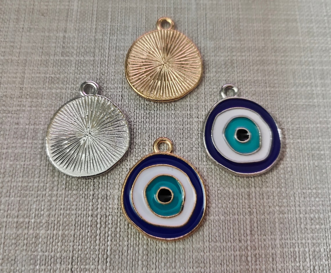 20pcs Enamel Evil Eye Charms 19x23mm Turkish Eye Charms - Etsy