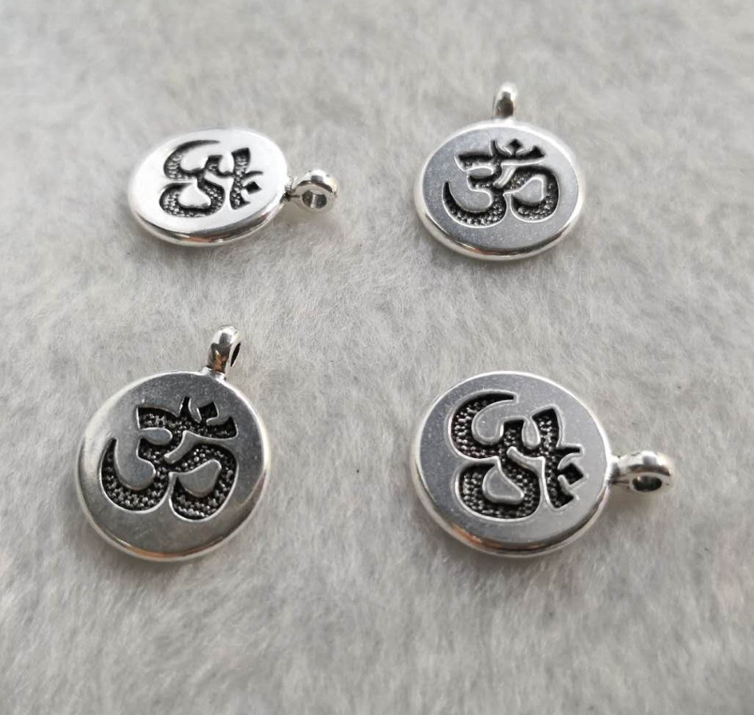 30pcs Double Sided Ohm Charms Pendant ,antique Silver Ohm Charms ,om ...