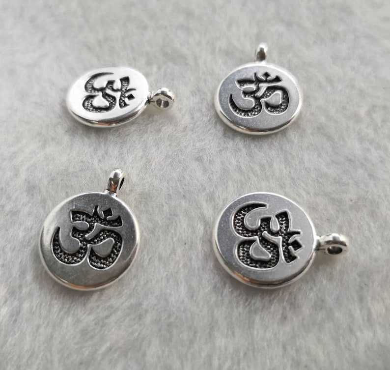 30pcs Double Sided Ohm Charms Pendant ,antique Silver Ohm Charms ,om ...