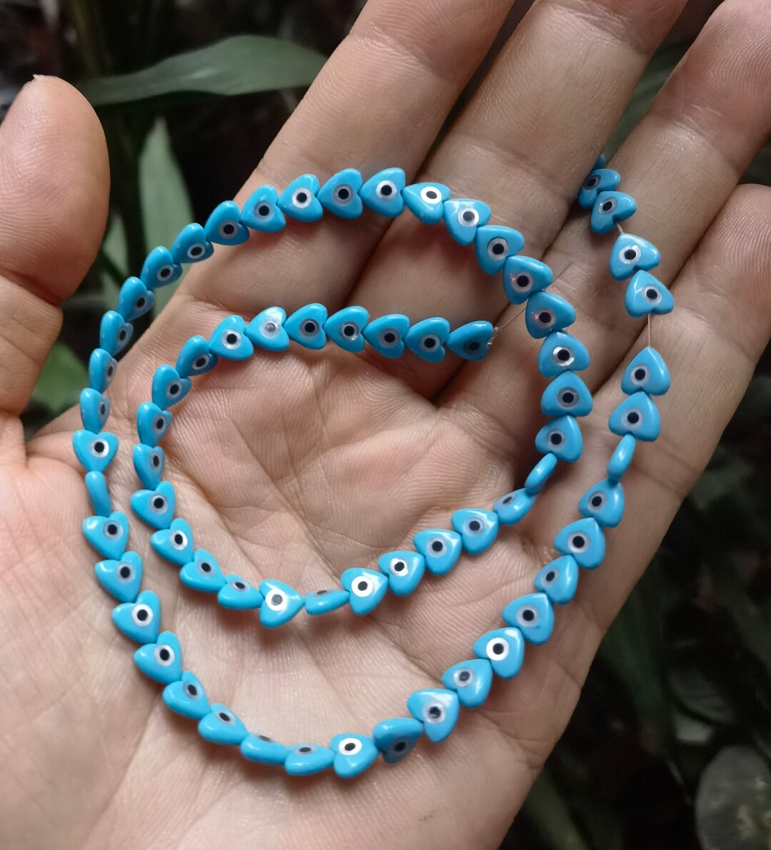6mm Double Sided Blue Pearl Heart Beads , Mother of Pearl Heart Shape ...