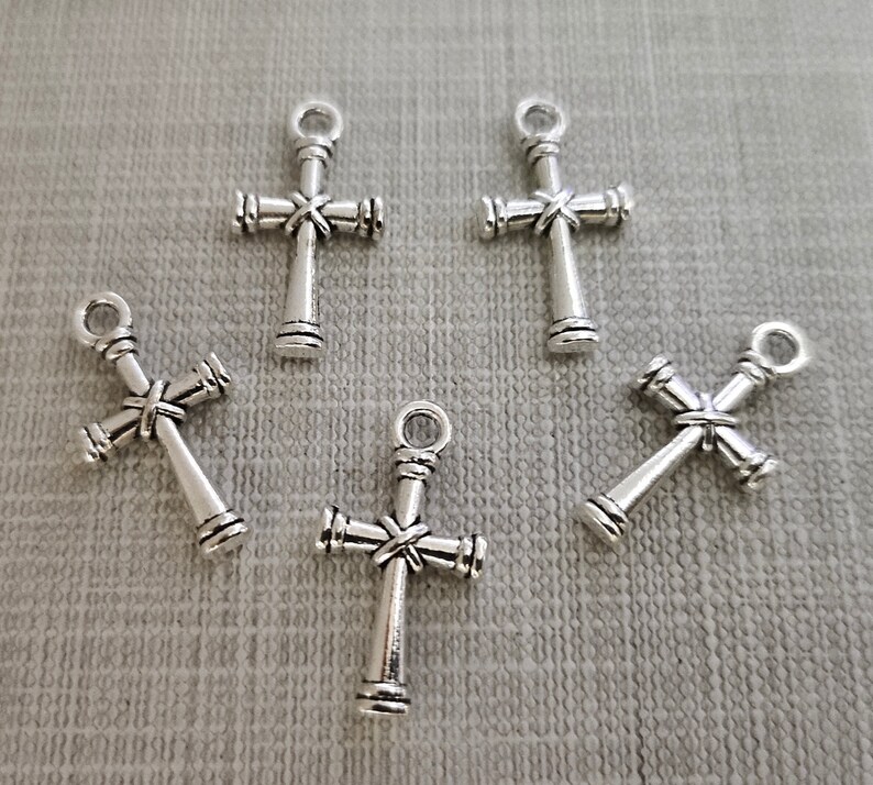 50pcs Double Sided Cross Charms 11x21mm Metal Cross Jewelry - Etsy