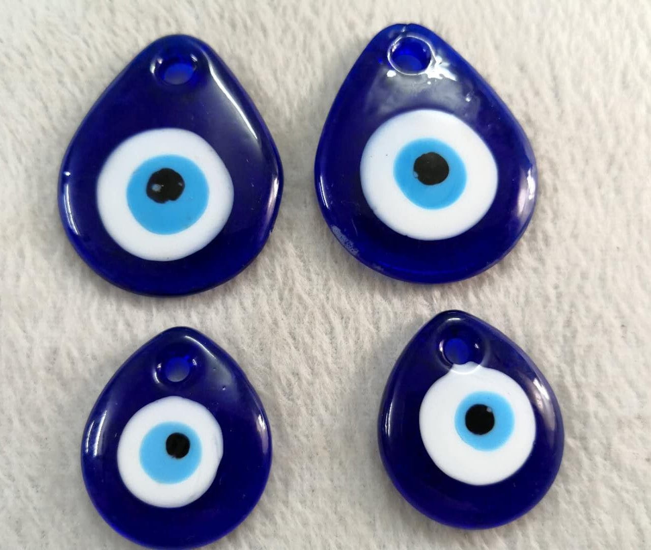5pcs Water Drop Shape Glass Evil Eye Pendant 30x35mm - Etsy