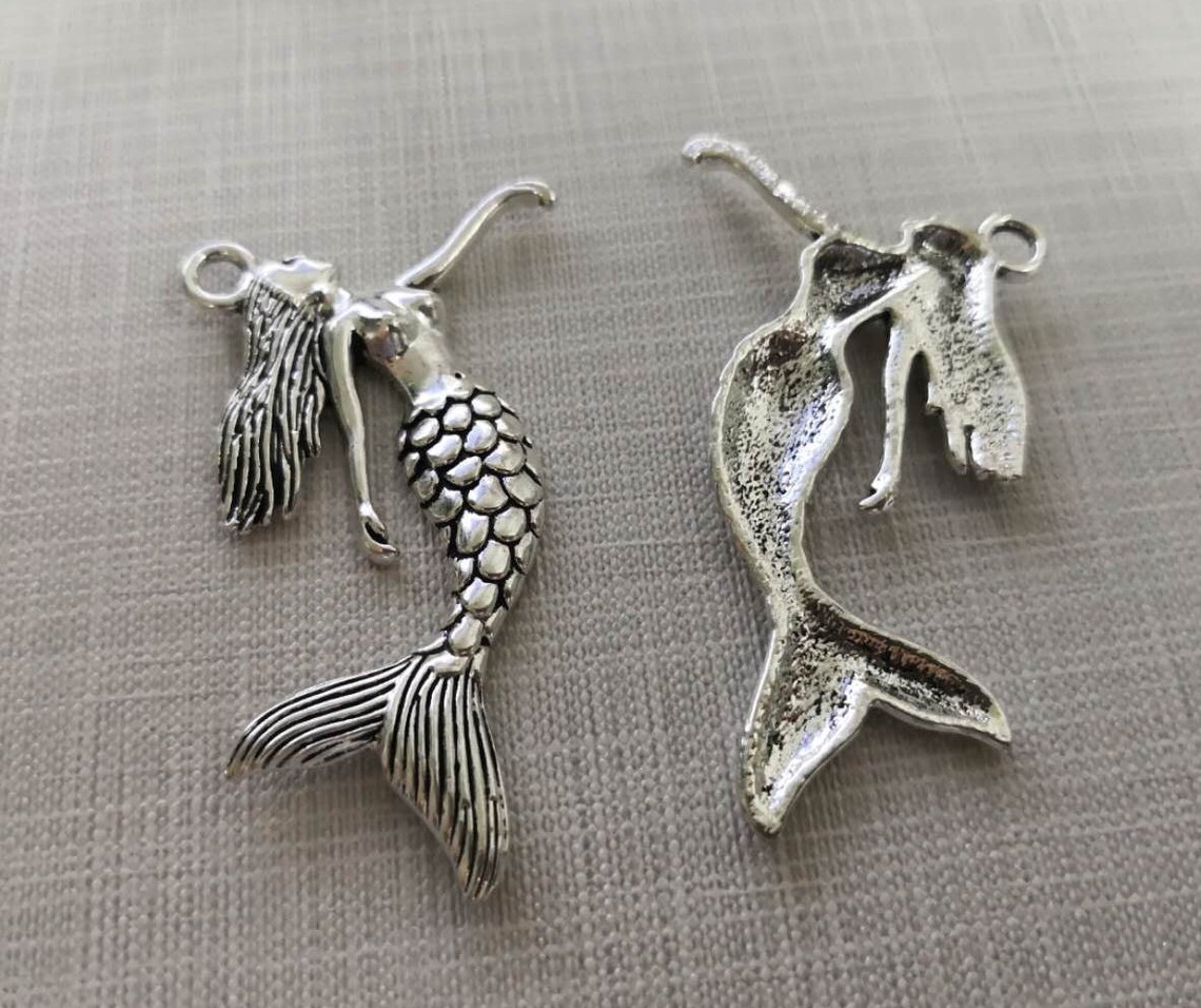 10pcs Large Mermaid Pendants 32x60mm Mermaid Jewelry ocean - Etsy