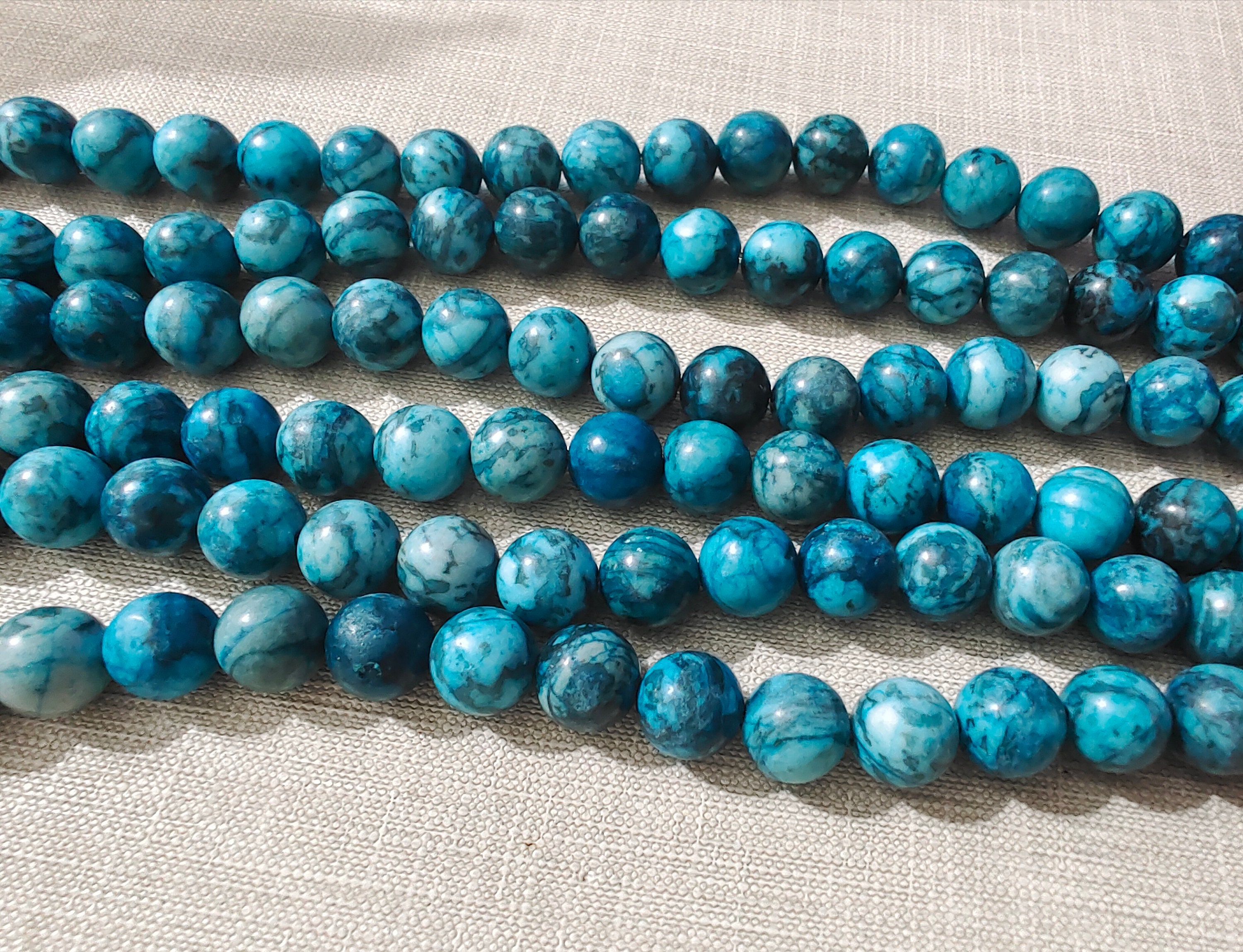 1 Full Strand 6mm 8mm 10mm Turquoise Round Beads african | Etsy