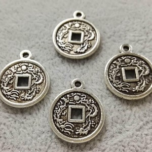 30 Pcs Ancient Chinese Lucky Coin Charms ,ancient Coin Charms ,fortune ...