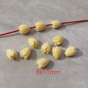 Hawaiian Pikake Beads, Composite Resin Coral Flower Bead ,carved ...