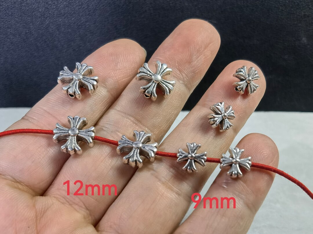 Antique Silver Cross Beads Metal Cross Beads ,double Sided Cross Beads ...