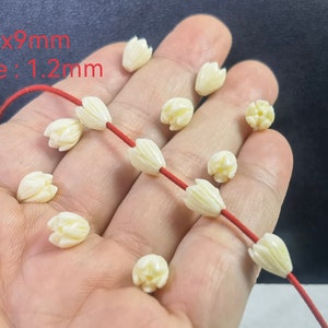 Hawaiian Pikake Beads, Composite Resin Coral Flower Bead ,carved ...