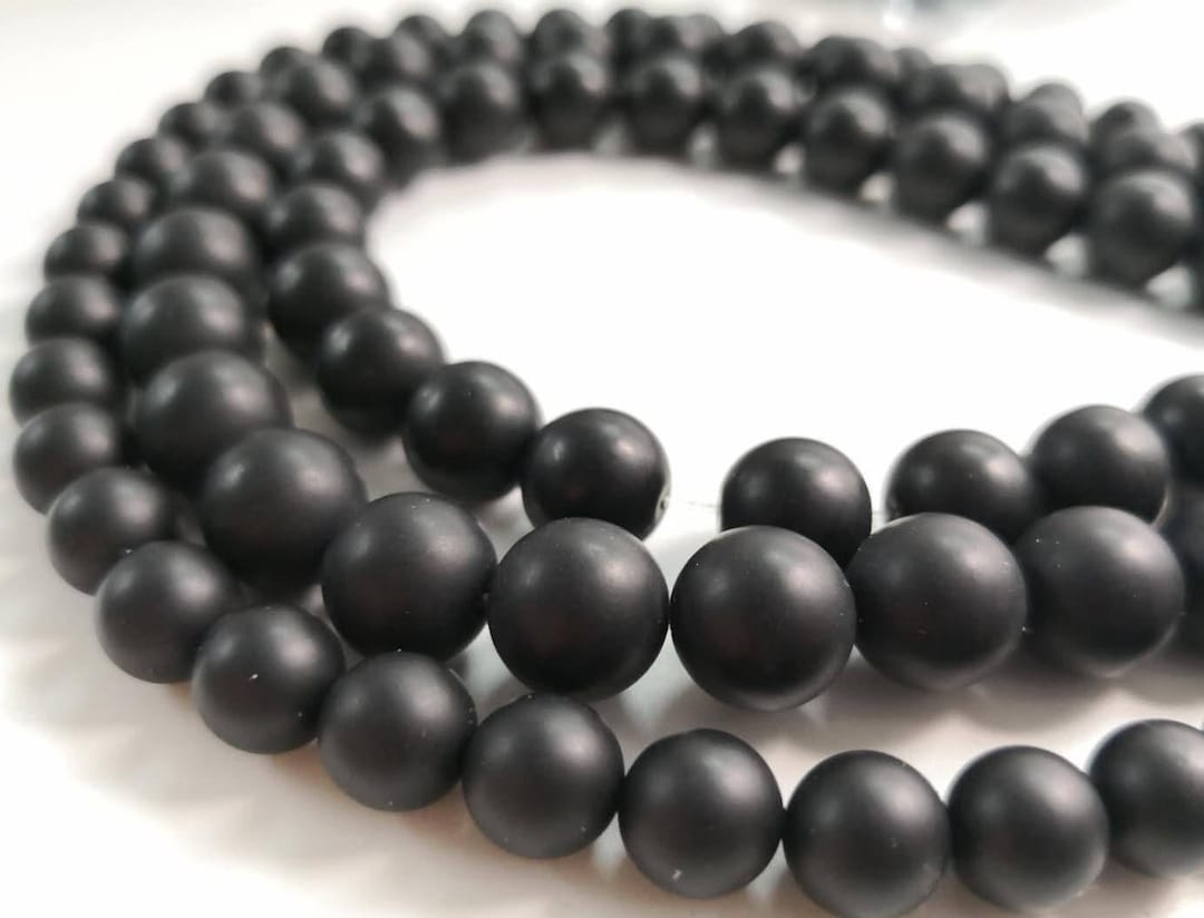 Black Onyx Round Beads , 6mm 8mm 10mm Matte Round Stone Beads ,black ...