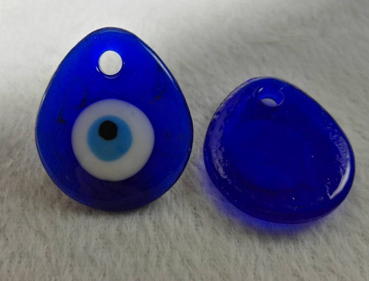 5pcs Water Drop Shape Glass Evil Eye Pendant 30x35mm | Etsy