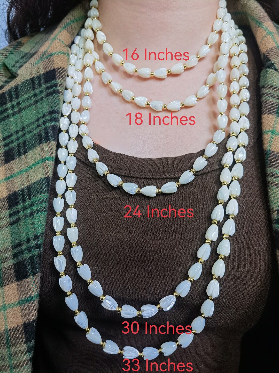 Mother of Pearl Pikake Necklace Hawaiian Pikake Necklace Pikake Flower ...