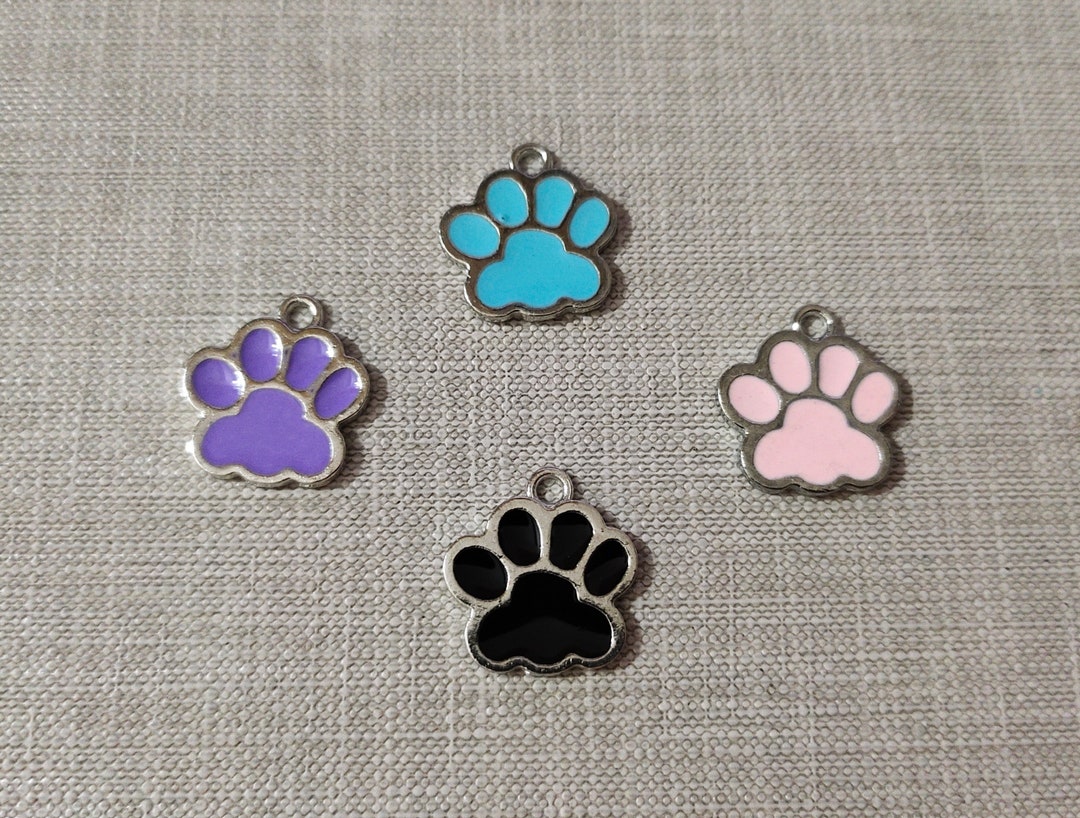 20pcs Bear's Paw Charms ,enamel Paw Charms, Dog Paw Jewelry ,animal Paw ...