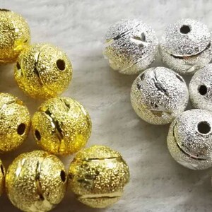 50pcs Copper Round Beads , Cut Balls Copper Beads , Metal Spacer Beads ...