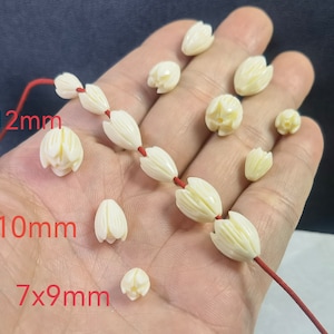 Hawaiian Pikake Beads, Composite Resin Coral Flower Bead ,carved ...