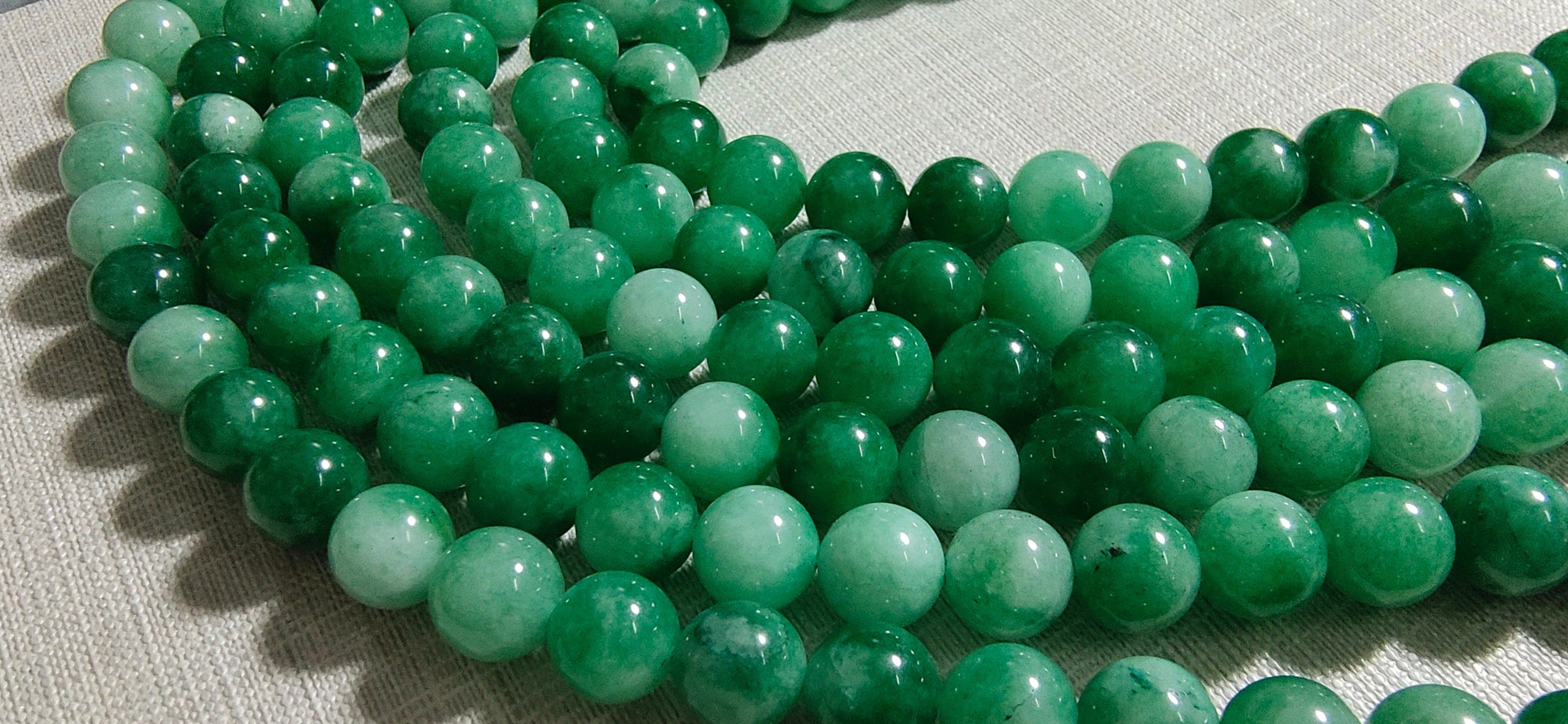 1 Full Strand Natural Green Jade Round Beads jade Beads 6m | Etsy