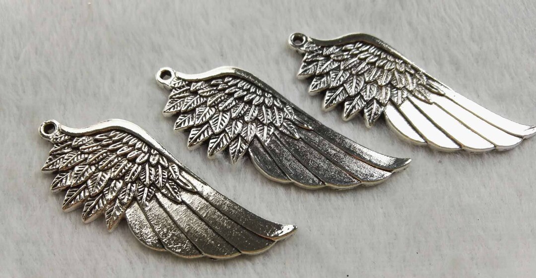 20pcs Angel Wing Pendants ,large Angel Wing Charms ,22x56mm Angel Wing ...