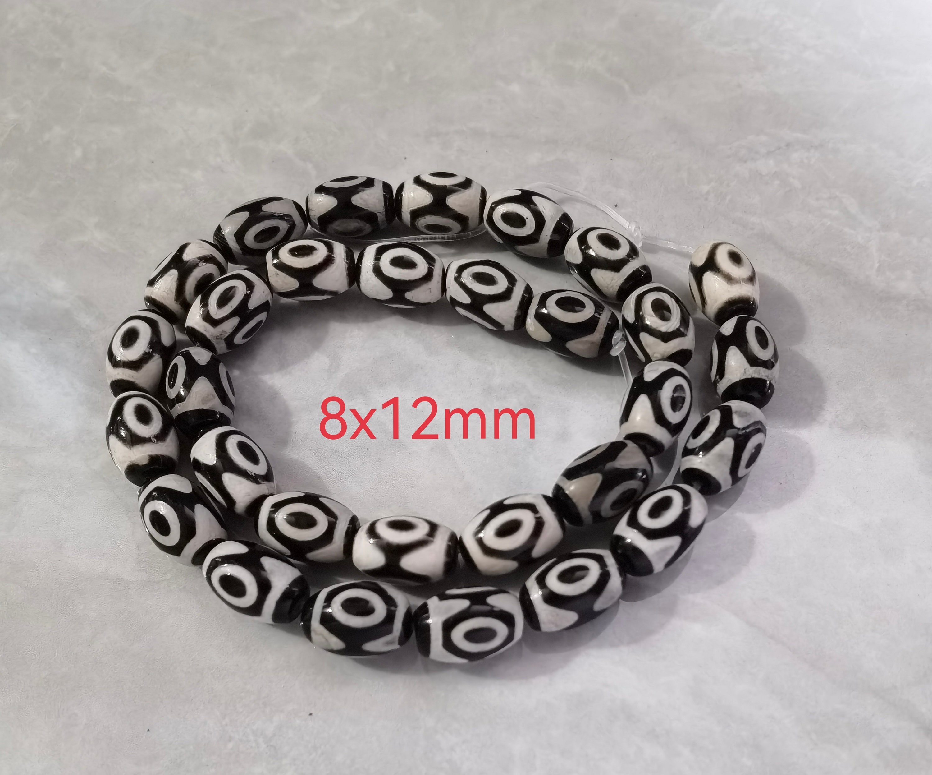 1 Full Strand Tibetan Dzi Agate Barrel Drum Beads tibetan - Etsy