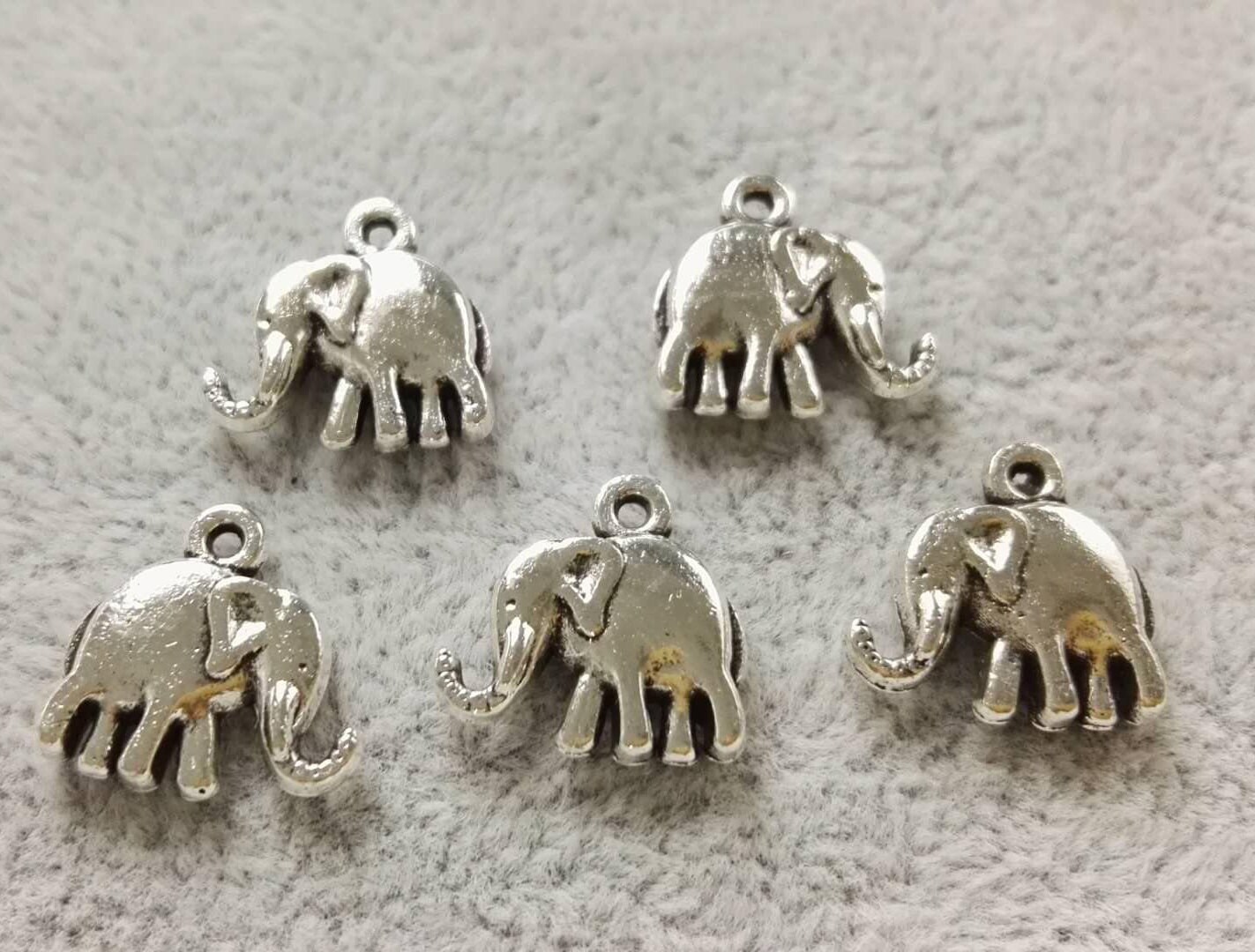 50pcs Metal Elephant Charms 13x14mm Elephant Jewelry lucky - Etsy