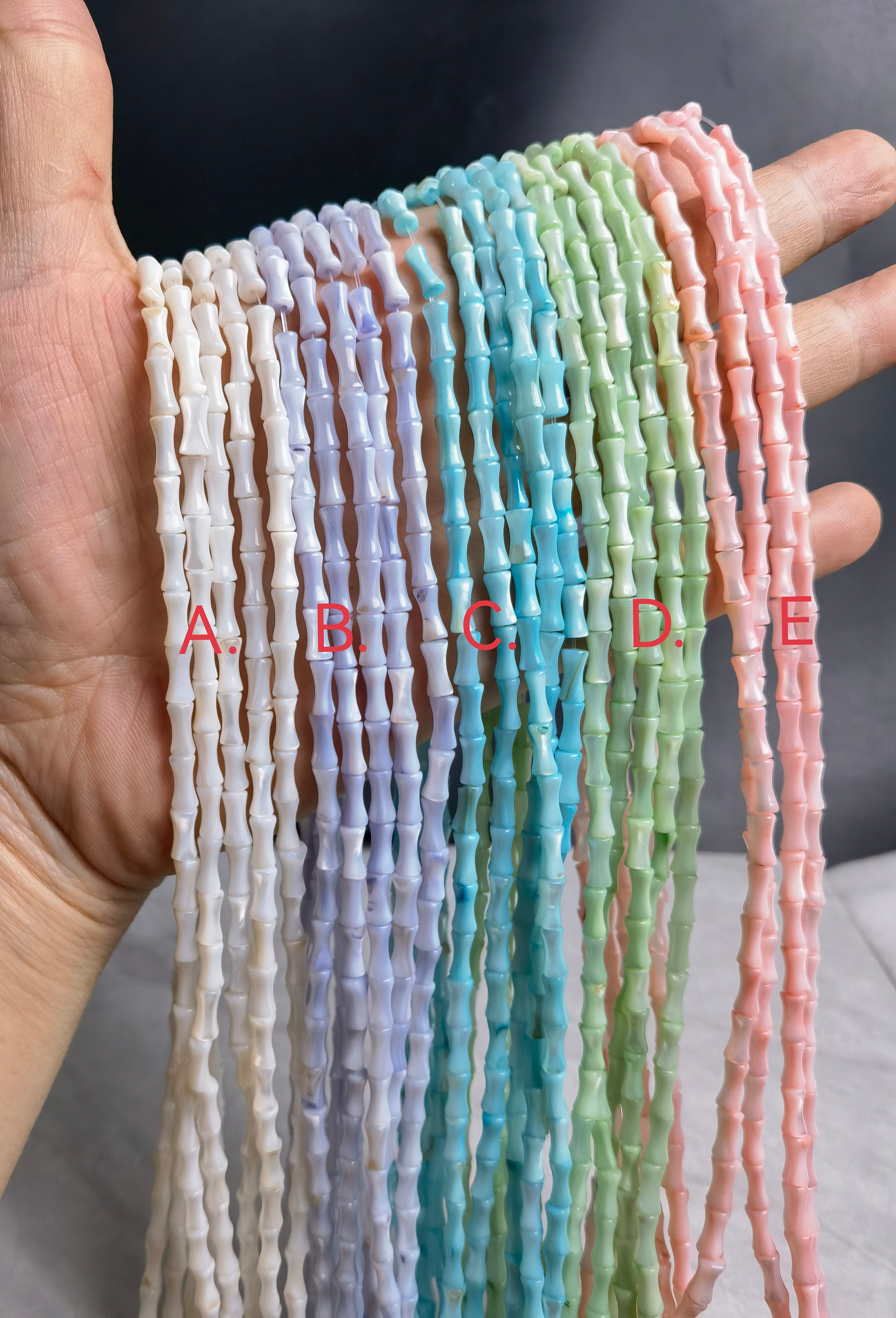 Freshwater Shell Bamboo Shape Beads ,4x7mm Shell Tube Beads ,hole 0.8mm ...