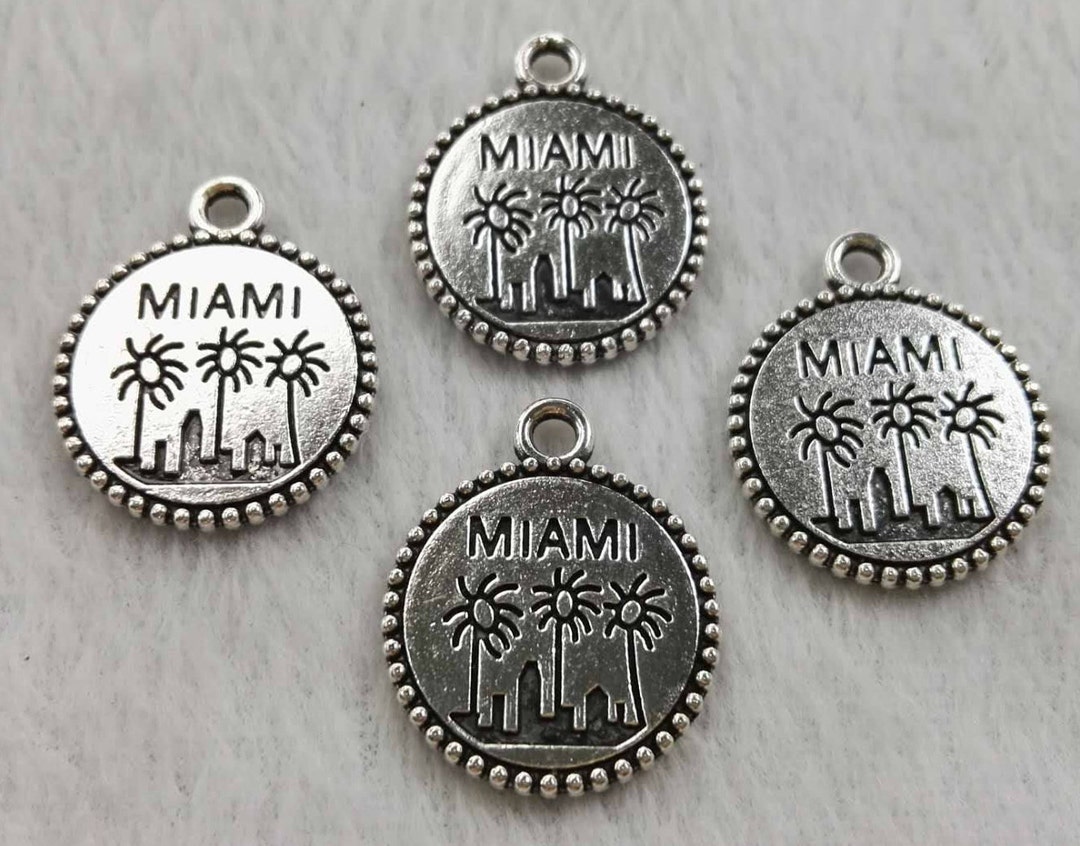 Double Sided MIAMI Charms , MIAMI Pendant , Palm Tree Pendant , Tags ...