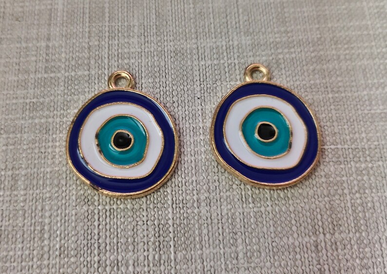 20pcs Enamel Evil Eye Charms 19x23mm Turkish Eye Charms - Etsy