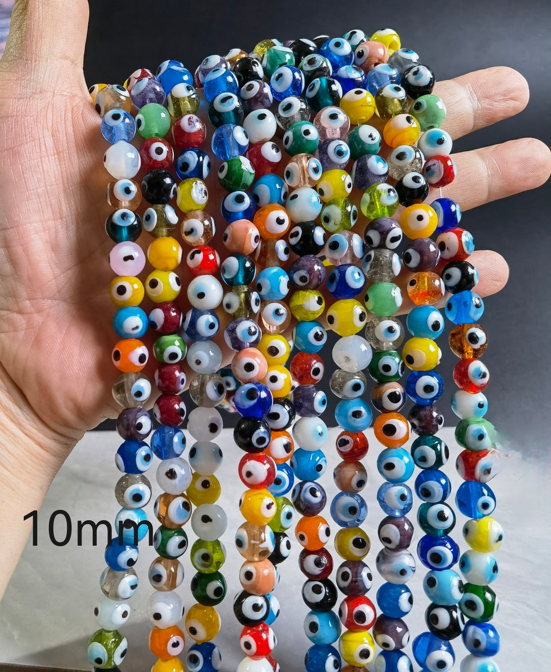 Mixed Color Evil Eye Round Beads ,glass Evil Eye Beads ,8mm 10mm ...