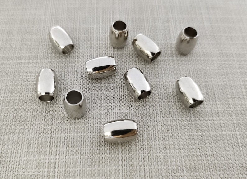 30pcs Large Hole Brass Oval Barrel Beads 6x8mm Barrel Beads - Etsy