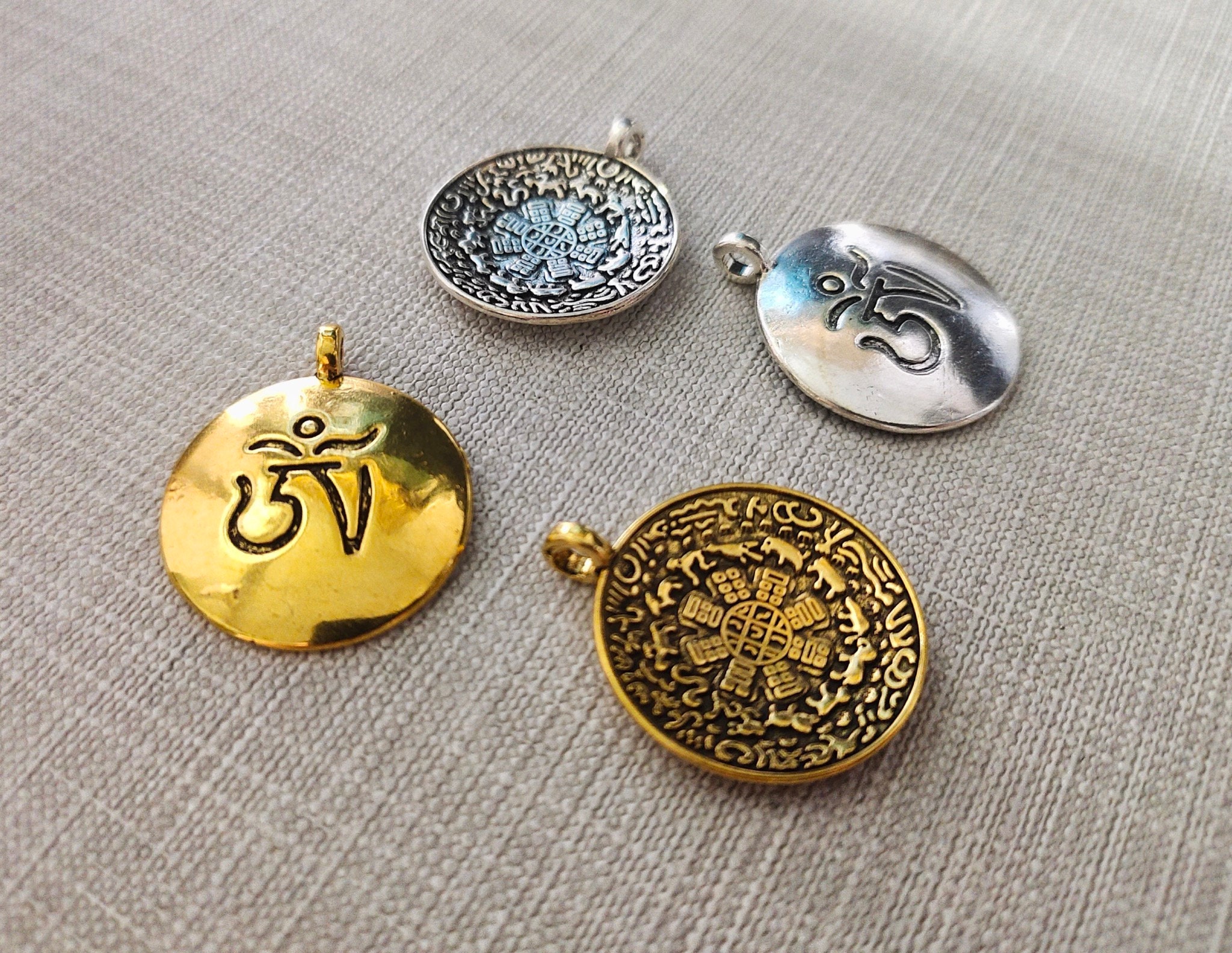 15pcs OM Mani Padme Hum Charm 22mm Ohm Charms Pendant six - Etsy UK