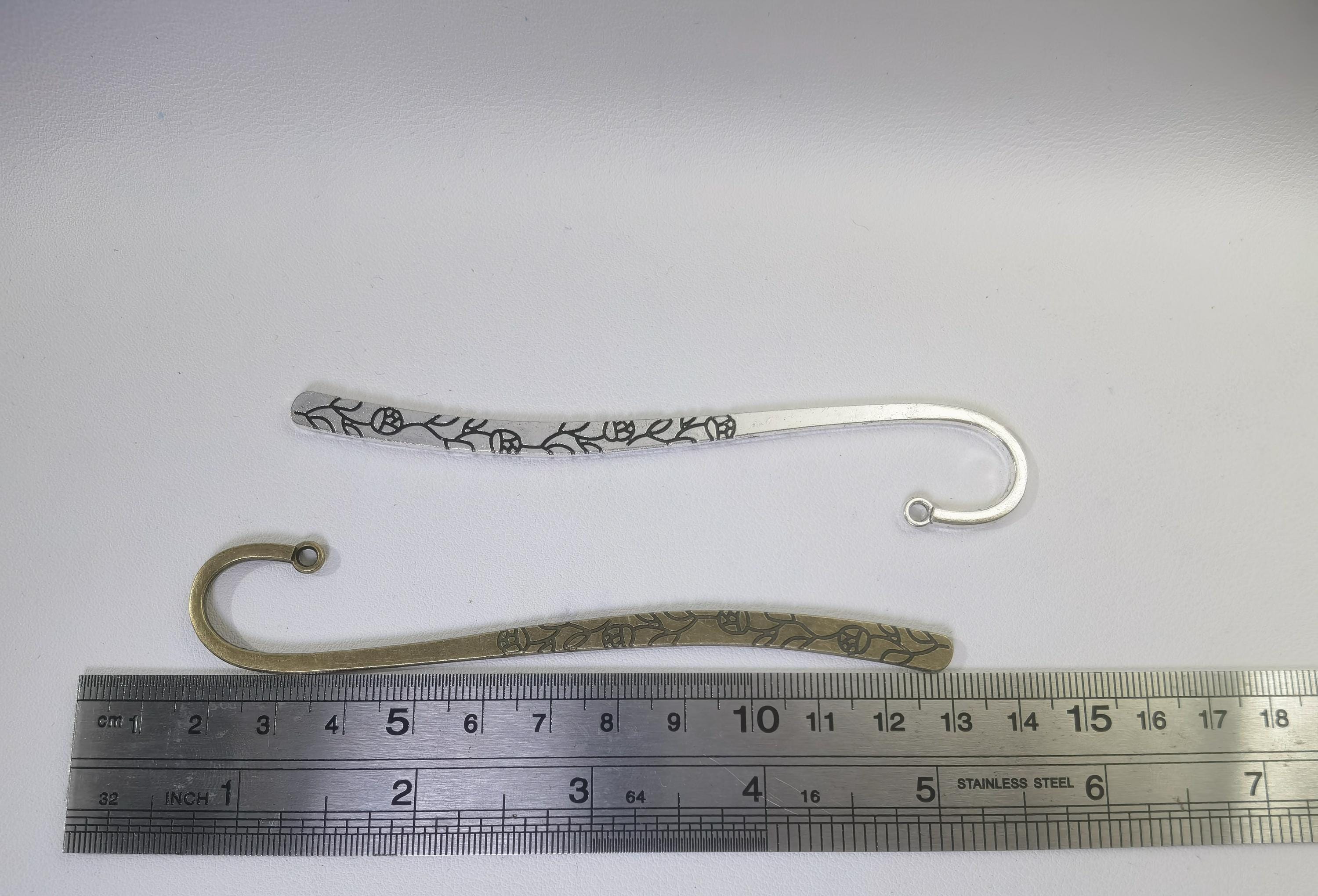 20x114mm Silver Pretty Pattern Carved Metal Bookmark , Antique Silver ...