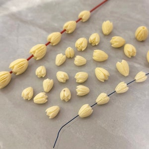 Hawaiian Pikake Beads, Composite Resin Coral Flower Bead ,carved ...