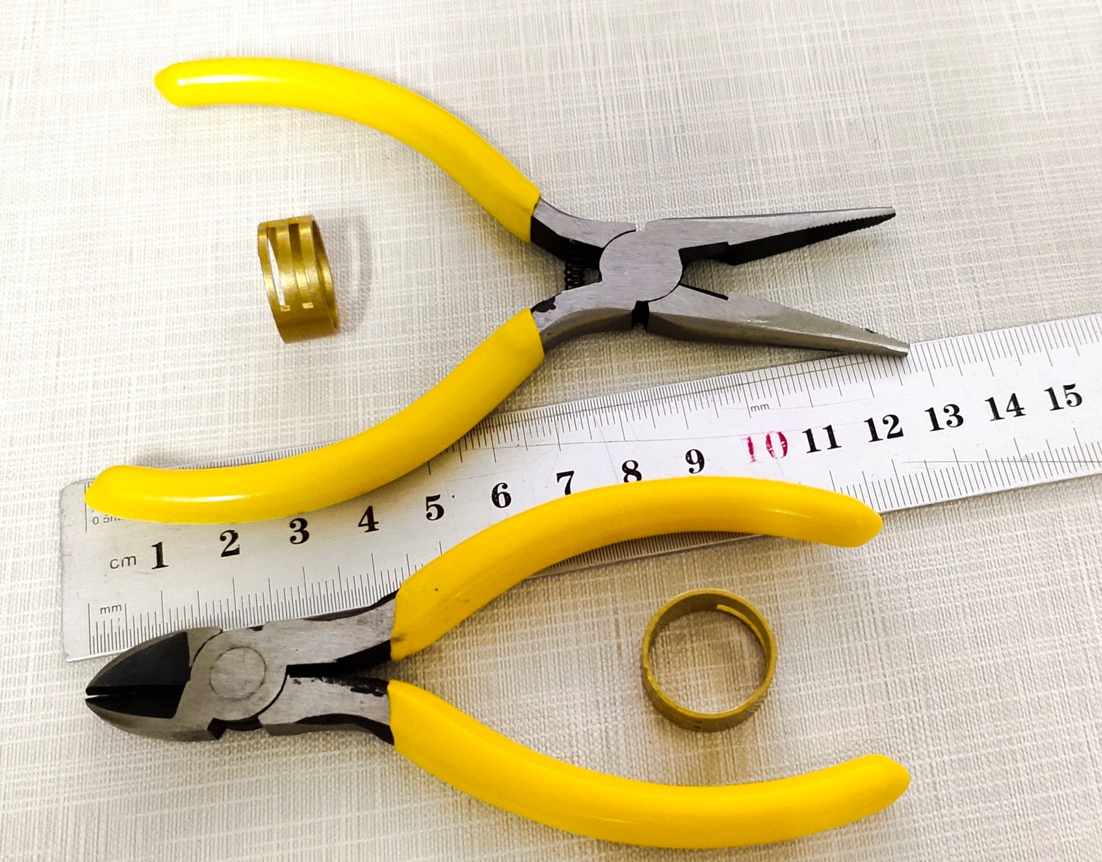 Set of 2 Slim Pliers With 2 Brass Jump Ring Opener jewelry - Etsy