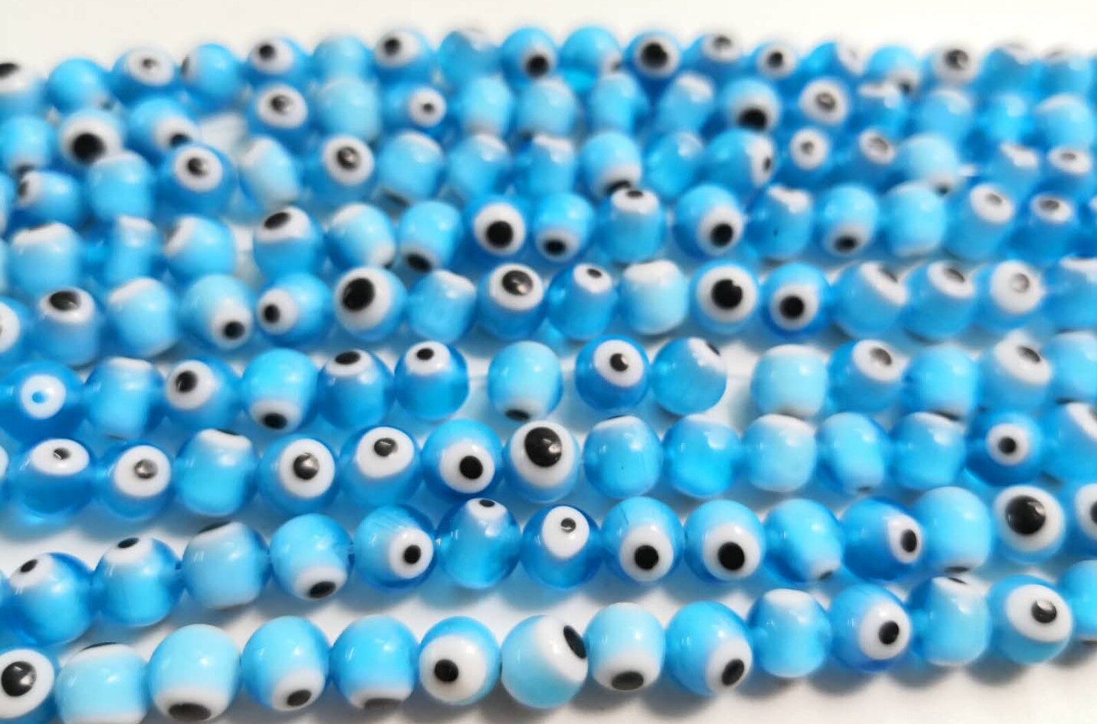 Evil Eye Round Beads Glass Evil Eye Beads 4mm 6mm 8mm 10mm | Etsy