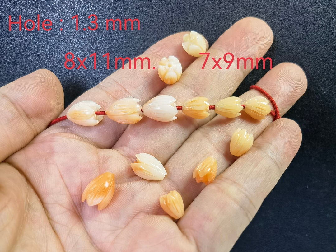 Hawaiian Pikake Beads, Various Shades of Orange Flower ,composite Resin ...