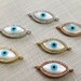 2 - 10 Pcs Micro Pave CZ Evil Eye Connector ,10x23mm Mother of Pearl ...