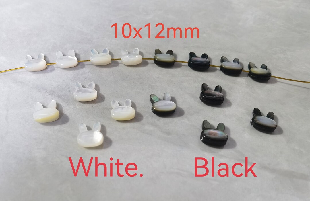 Natural Mother of Pearl Carving Rabbit Head Beads, 10x12mm Cute Rabbit ...