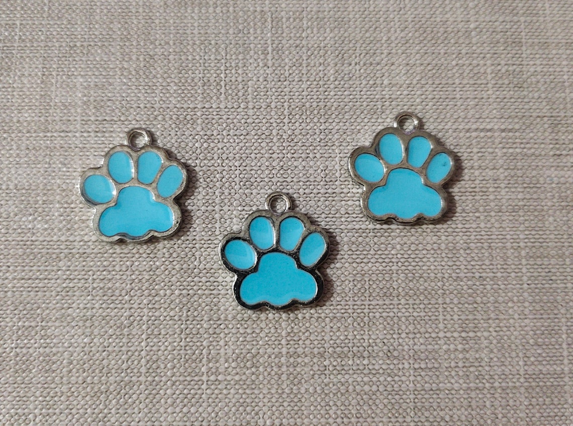 20pcs Bear's Paw Charms ,enamel Paw Charms, Dog Paw Jewelry ,animal Paw ...