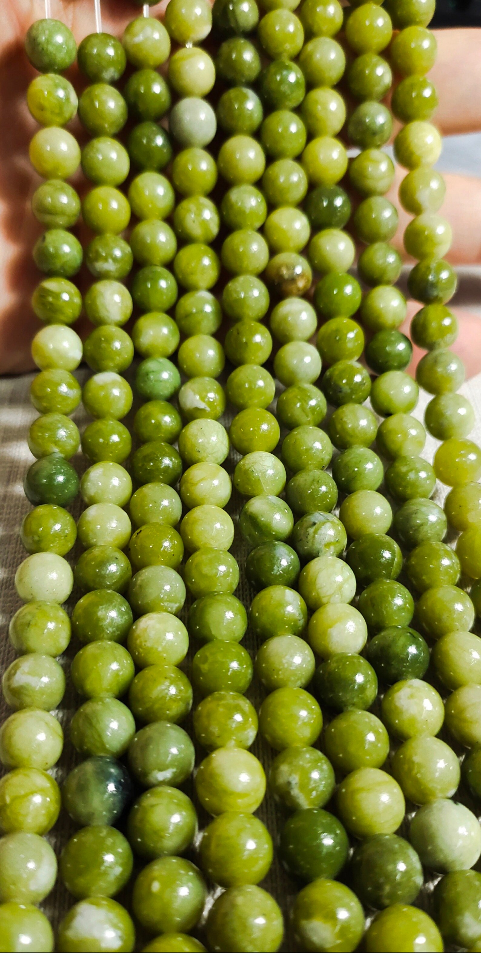 1 Full Strand Olive Green Jade Round Beads jade Beads 6m 8mm | Etsy