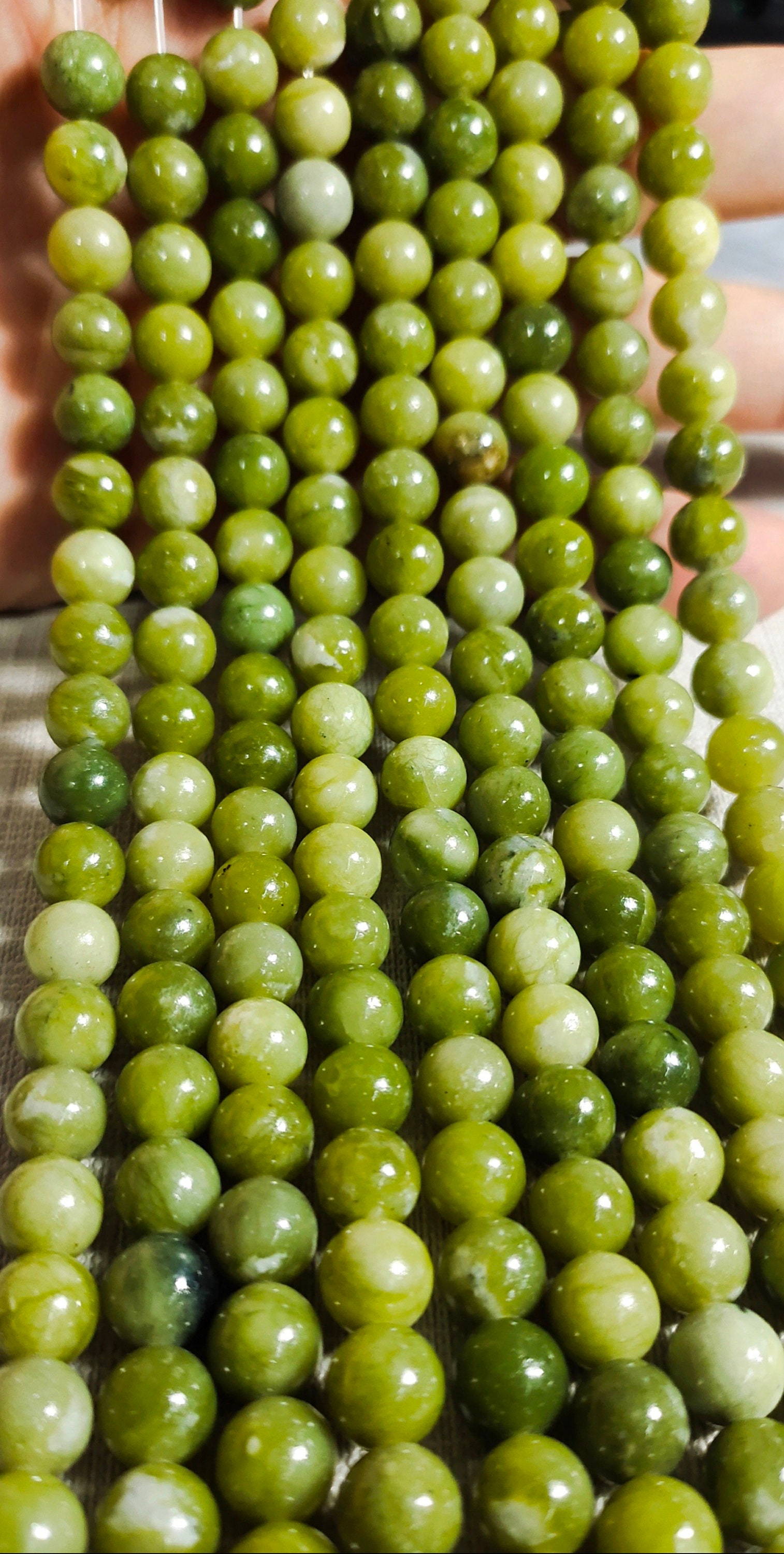 1 Full Strand Olive Green Jade Round Beads jade Beads 6m 8mm | Etsy